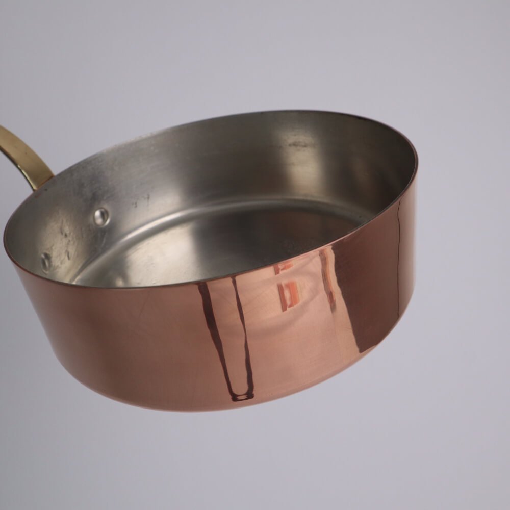 Kobber Sautepande - Dia.: 14 cm. - KUN 1 stk. - Kobbersmede arbejde ...