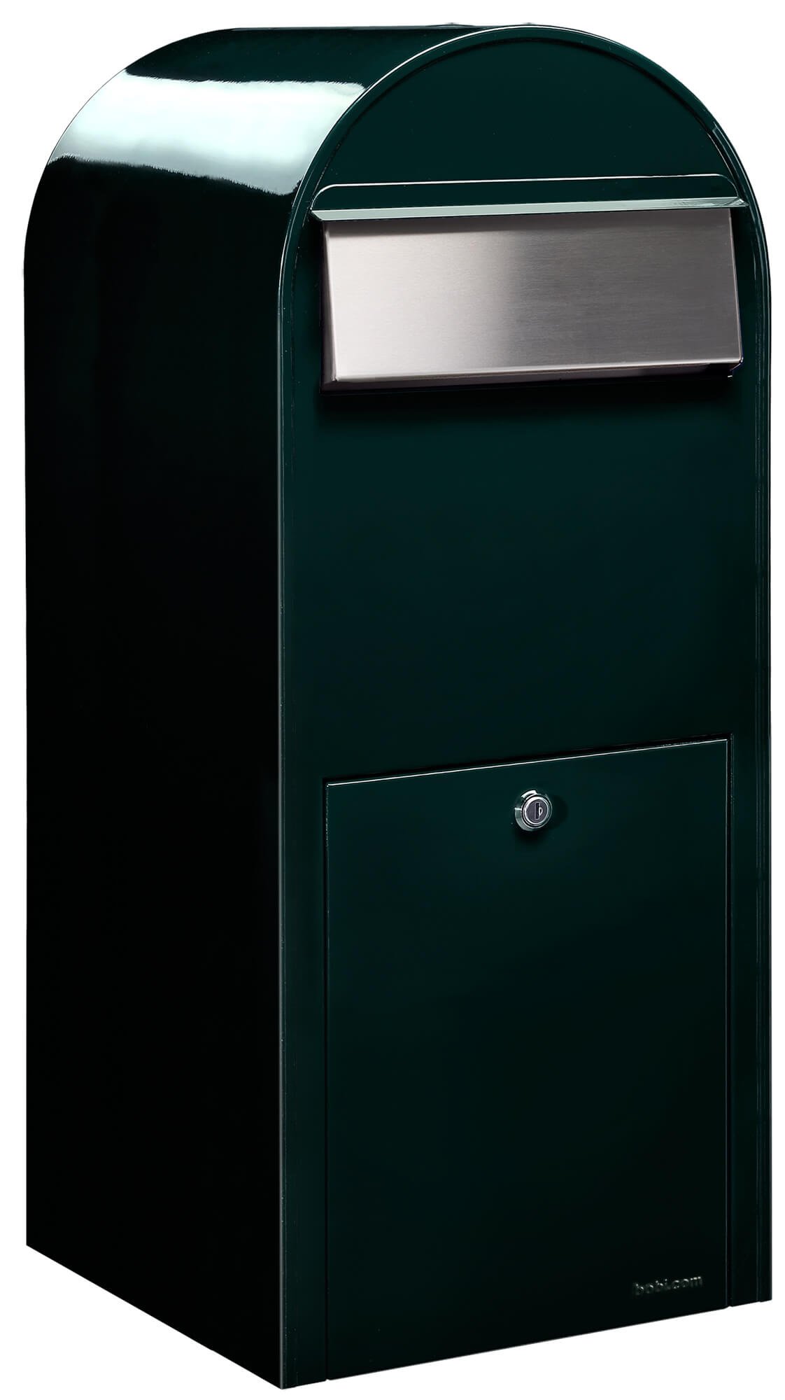 BobiJumbo stor SORT-GRØN postkasse, også til små pakker - RAL 6064 ...