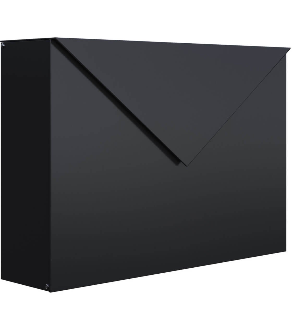 Sort KUVERT postkasse - flot design.