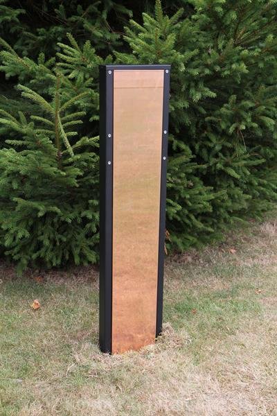 Postkassestander SORT pladestander med kobber front - Allux 1001 ...